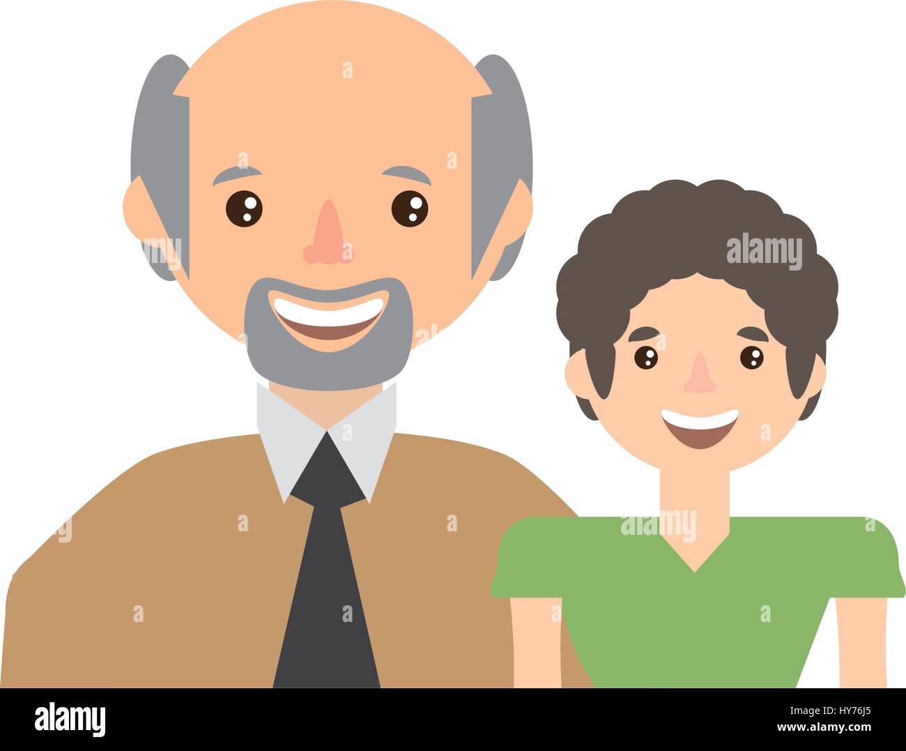 grandpa with grandson happy together vector illustration eps 10 Stock ...