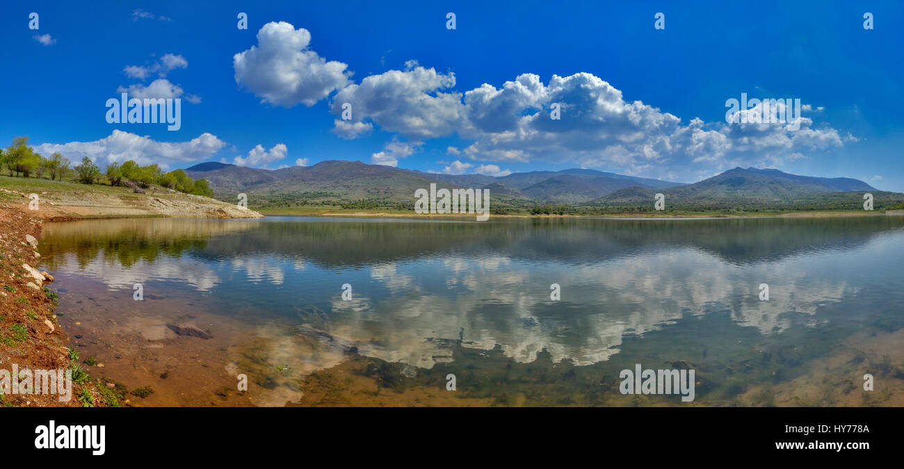 Lake with reflection - Relaxing landscape Stock Photo - Alamy