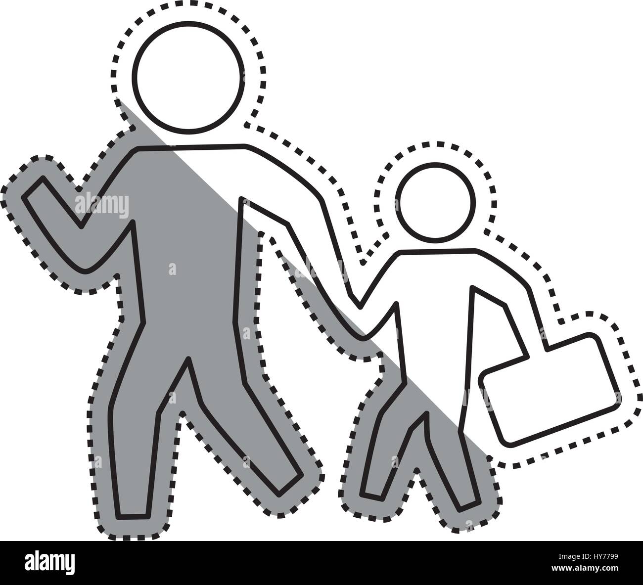people crossing walking vector icon illustration pictogram Stock Vector ...