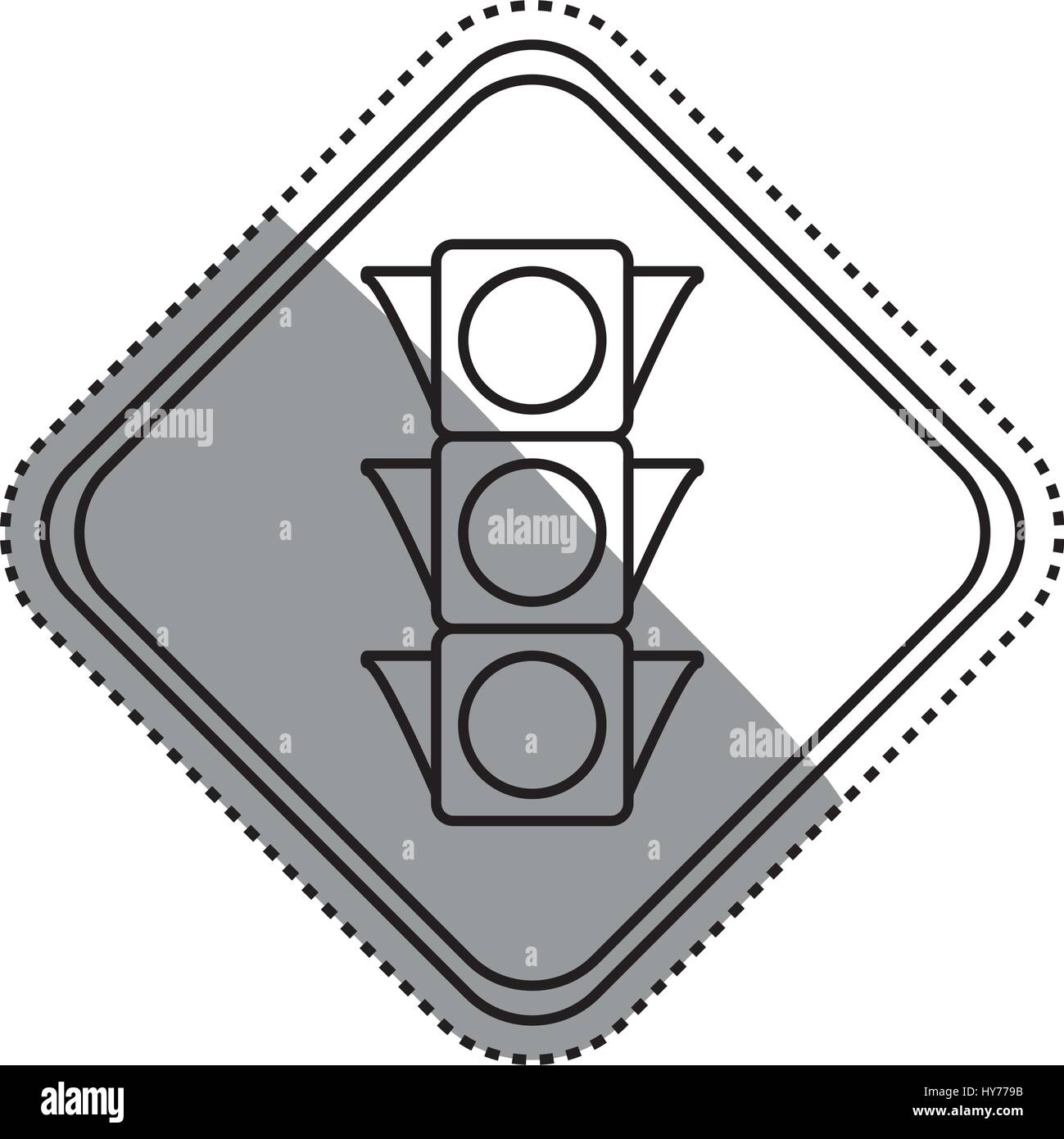 semaphore traffic lights warning sign vector icon illustration Stock ...