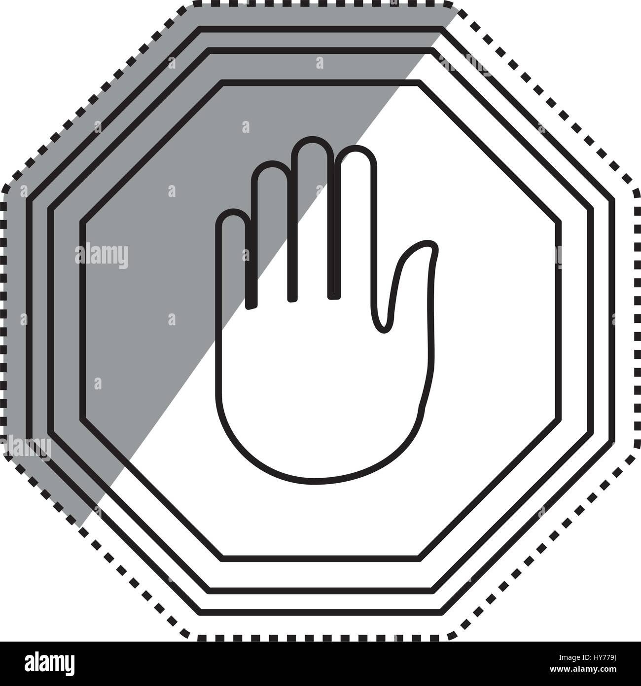 stop sign hand vector icon illustration clipart Stock Vector Image ...