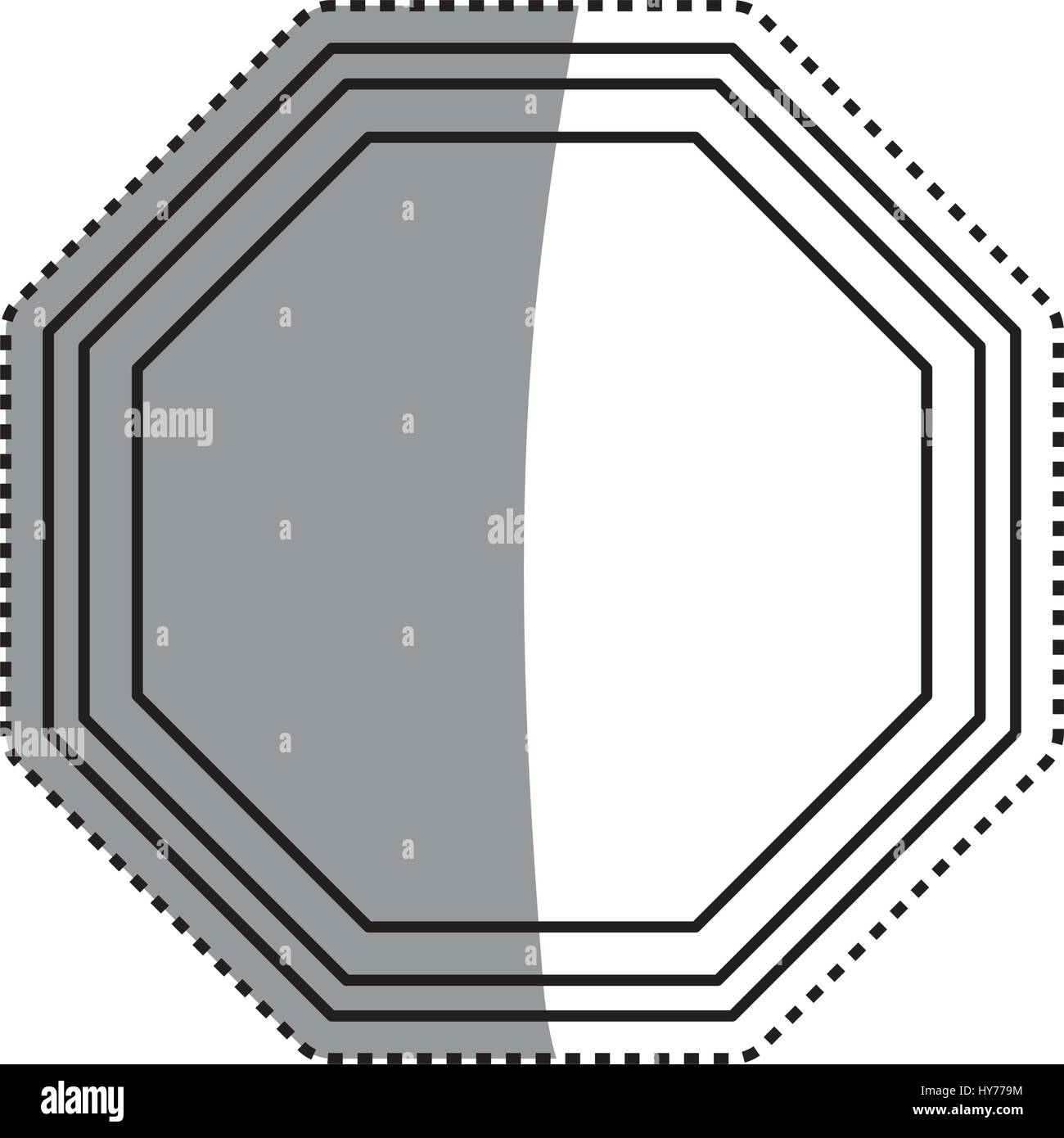 stop sign empty blank vector icon illustration Stock Vector Image & Art ...