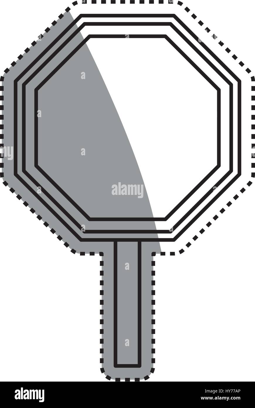 stop sign empty blank vector icon illustration Stock Vector Image & Art ...