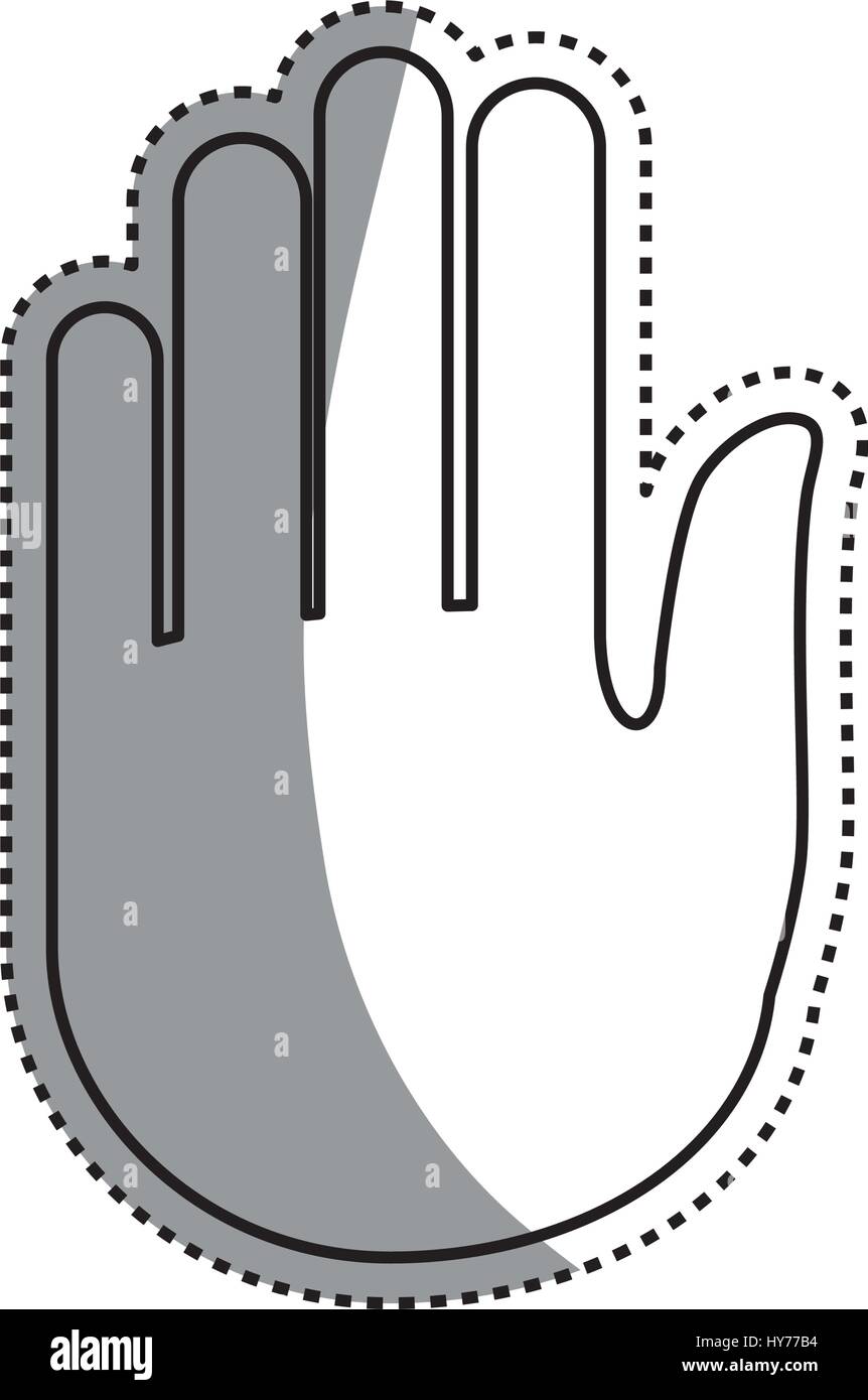 hand stop symbol pictogram vector icon illustration Stock Vector Image ...