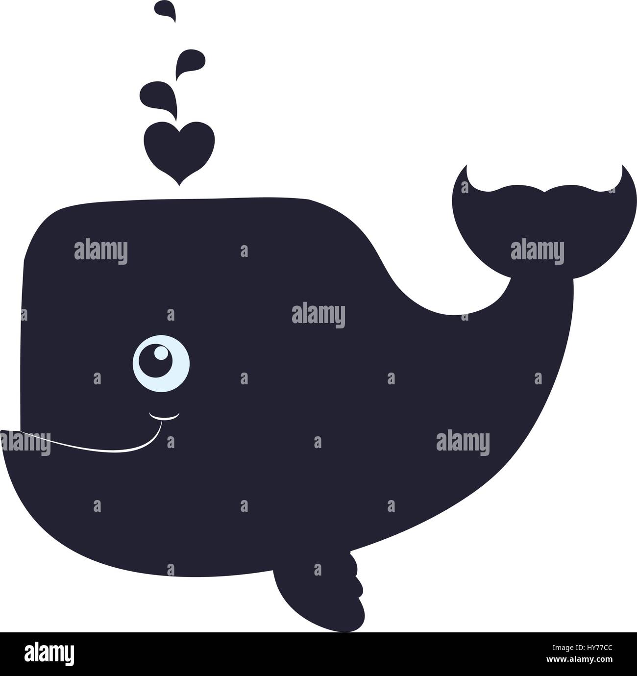 whale cartoon drawing animal vector icon illustration Stock Vector ...
