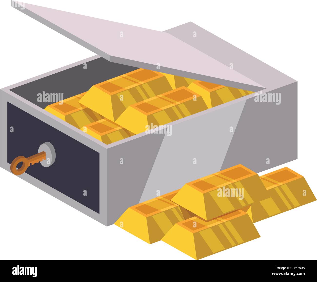 Strongbox safe gold bars hi-res stock photography and images - Alamy