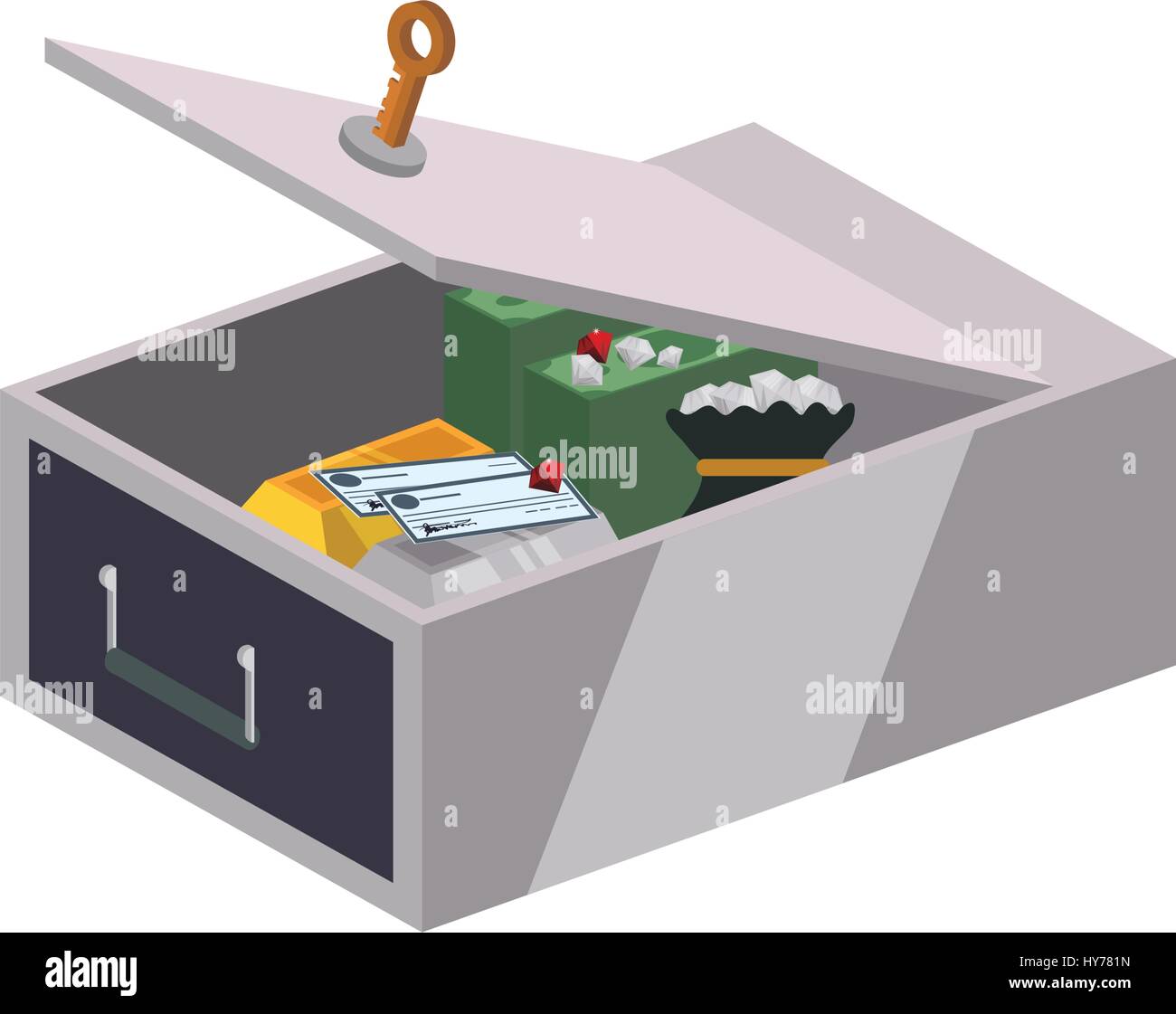 Strongbox safe gold bars hi-res stock photography and images - Alamy