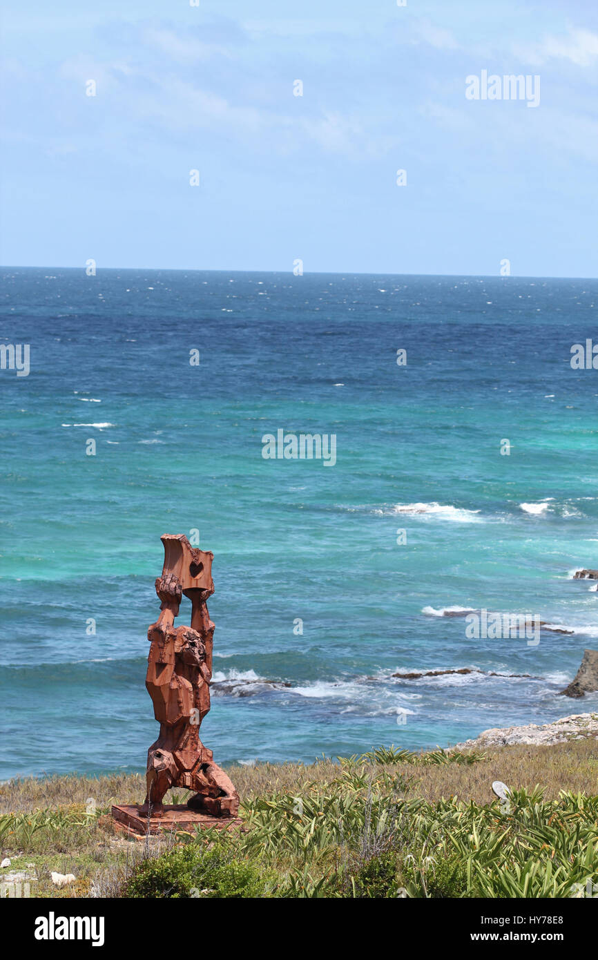 Sculpture of a person in Isla MUjeres island Stock Photo - Alamy