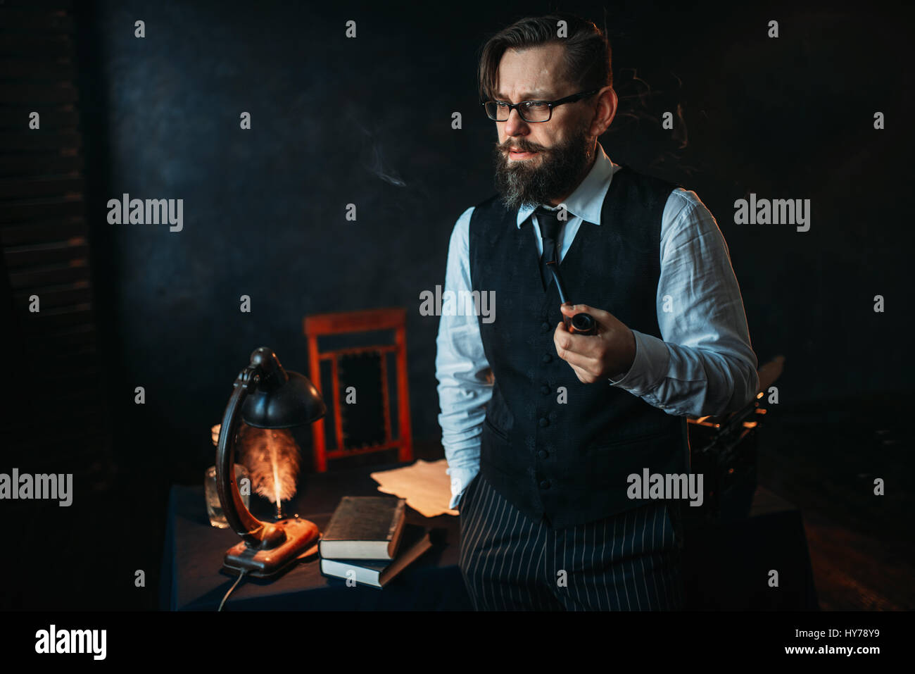 Poet smoking a pipe hi-res stock photography and images - Alamy