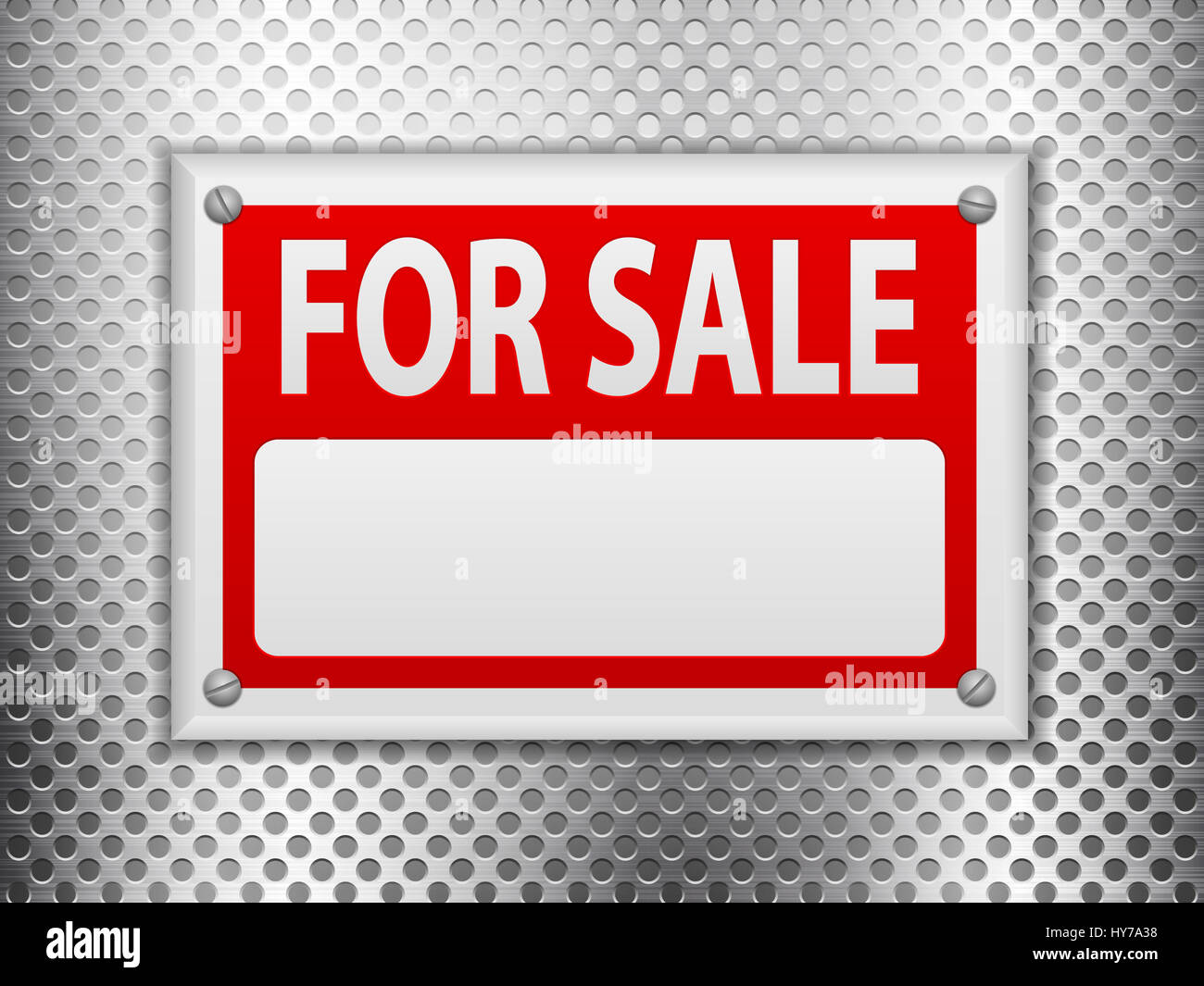 For sale sign board on metal background Stock Photo - Alamy