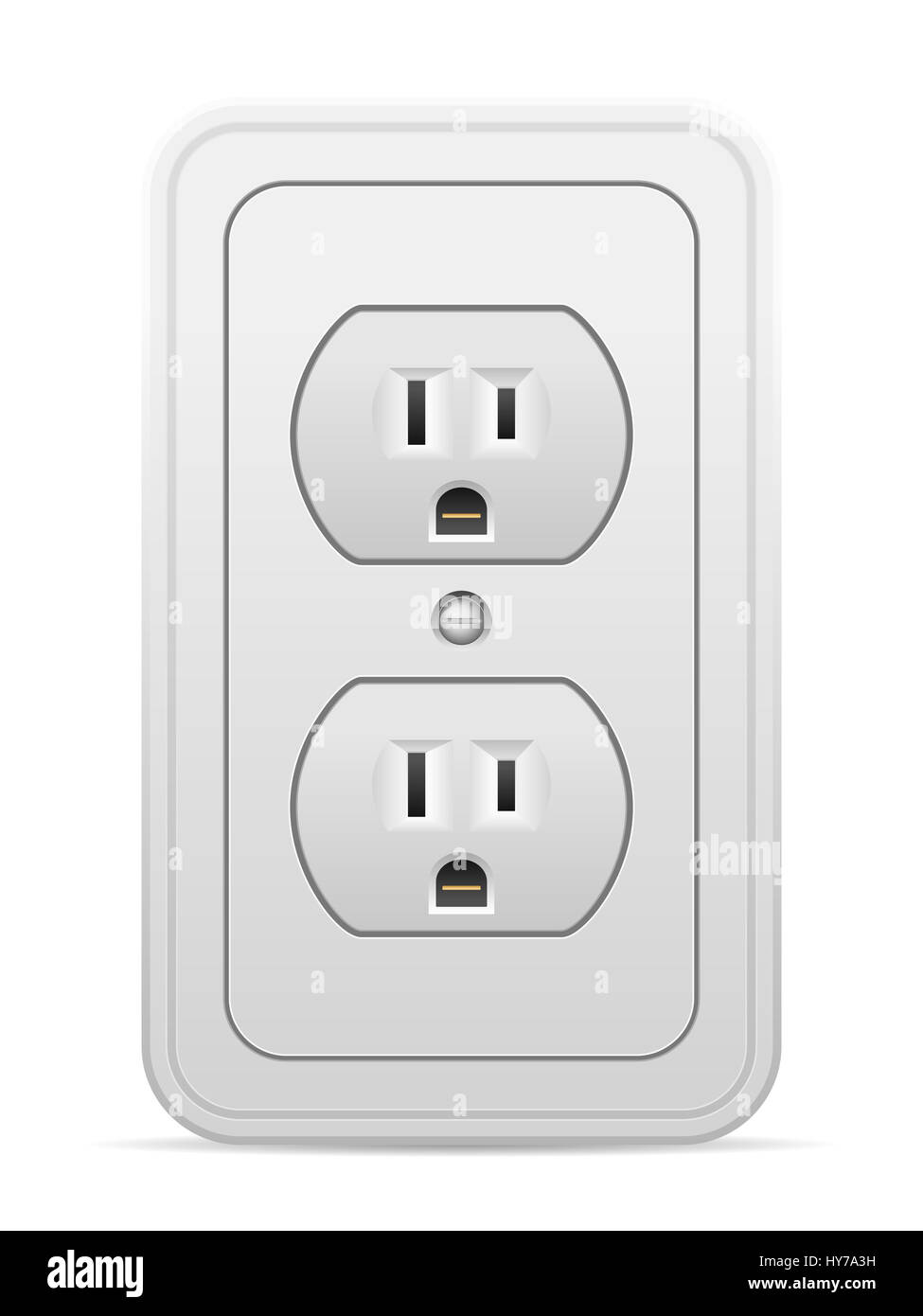 Power outlet on a white background Stock Photo - Alamy