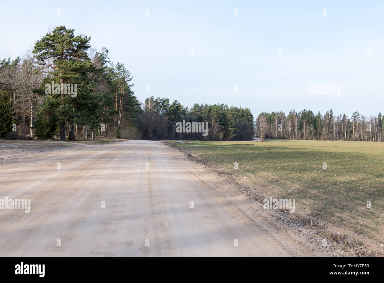 empty country road with perspective Stock Photo - Alamy