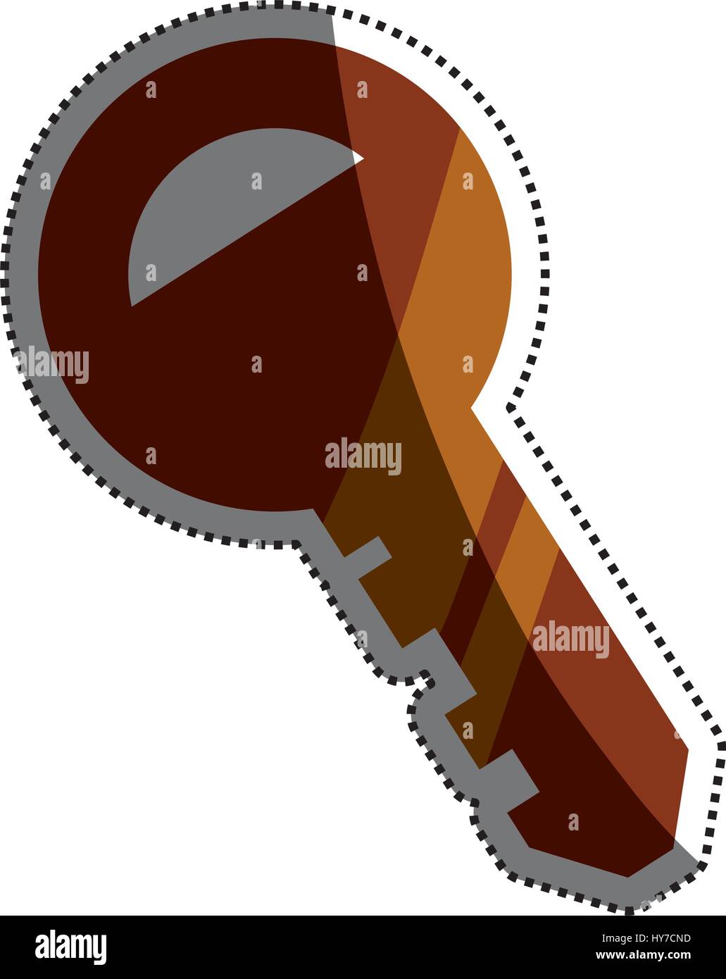 key security golden safety vector icon illustration Stock Vector Image ...