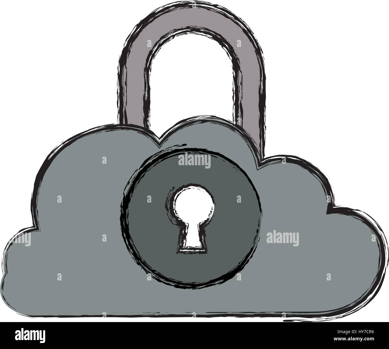 cloud padlock security vector icon illustration graphic design Stock ...