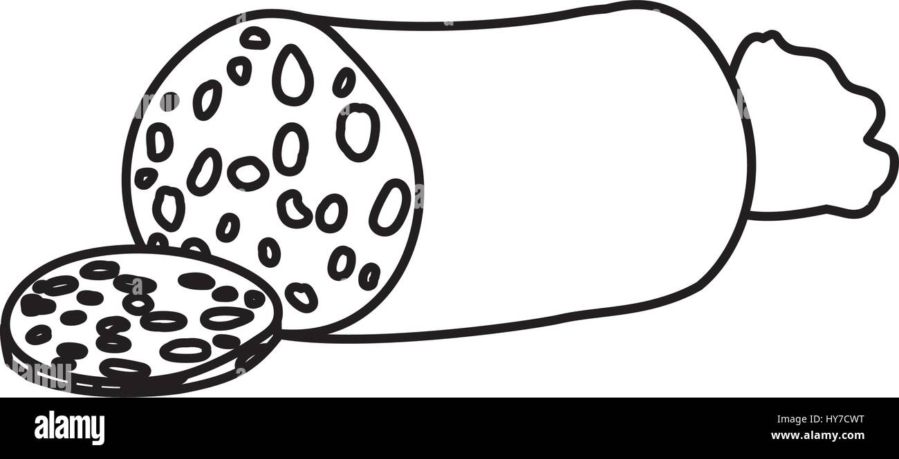 Salami Coloring Page