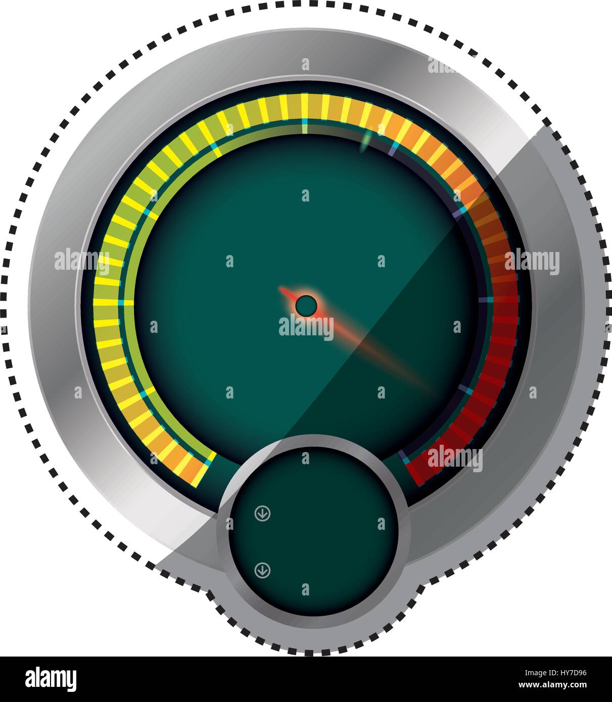 Speedometer power car icon vector illustration graphic design Stock ...