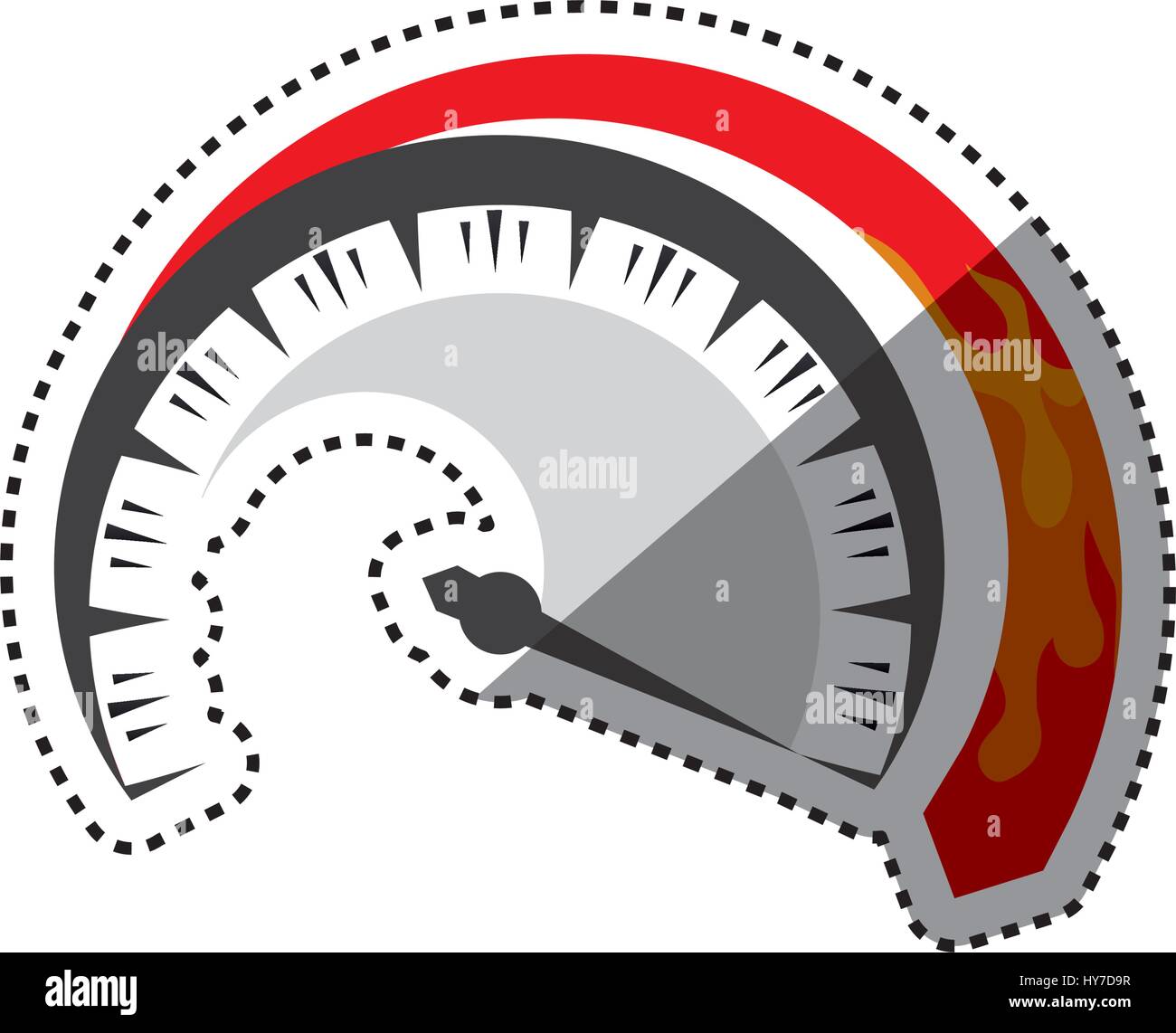 Speedometer power car icon vector illustration graphic design Stock ...