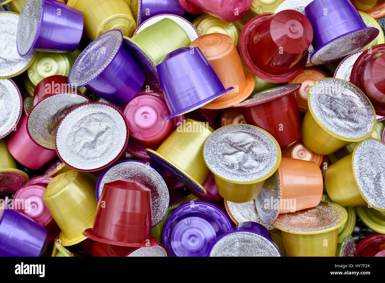 Coffee espresso pods Stock Photo - Alamy