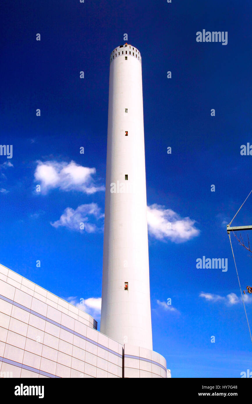 A Chimney of Incineration Plant at Tama city Tokyo Japan Stock Photo ...