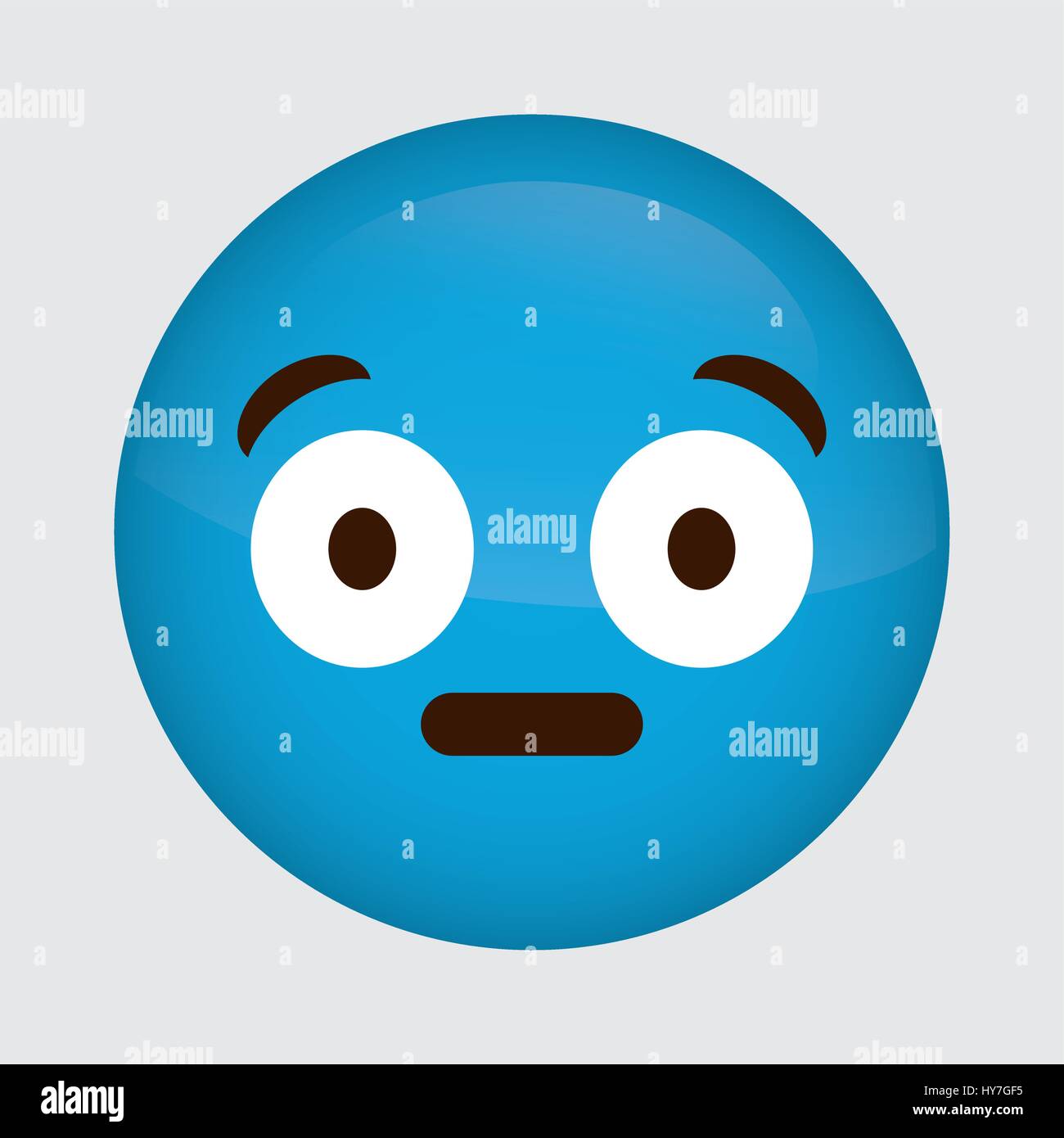 surprised cartoon face over white background. colorful design. vector ...