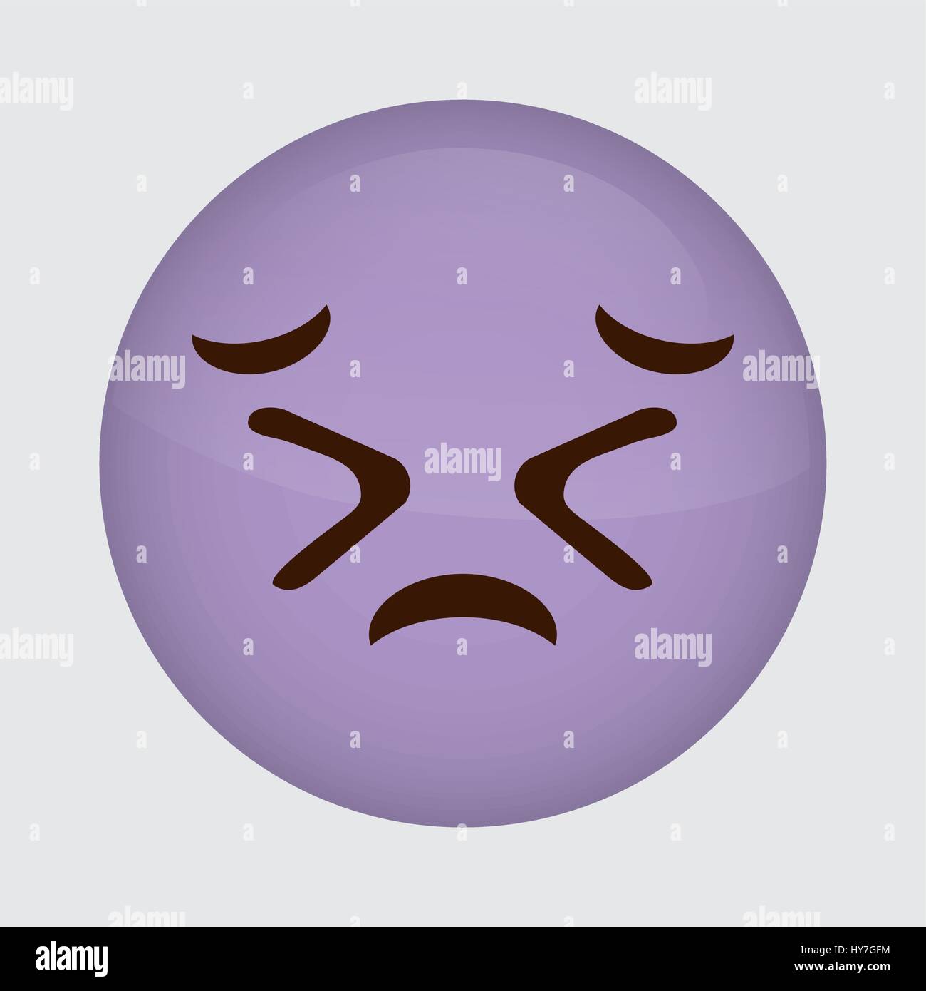 confused cartoon face over white background. colorful design. vector ...