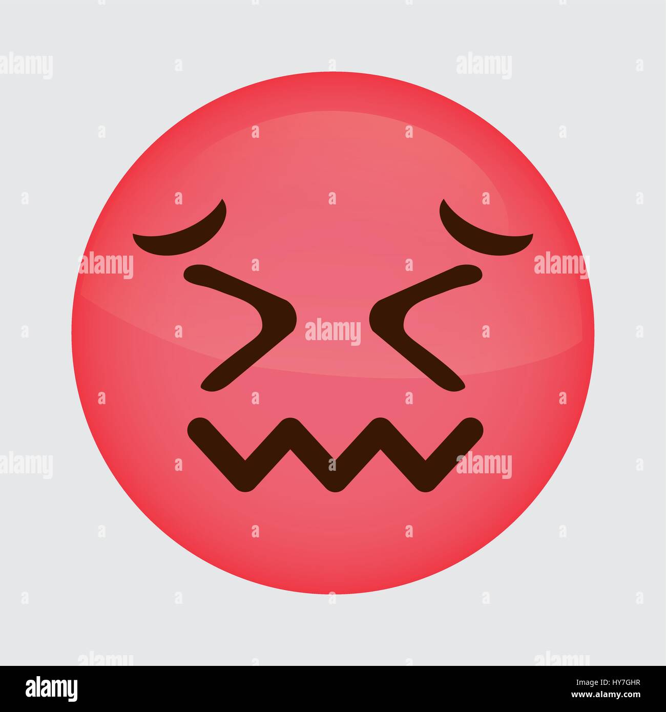 confused cartoon face over white background. colorful design. vector ...
