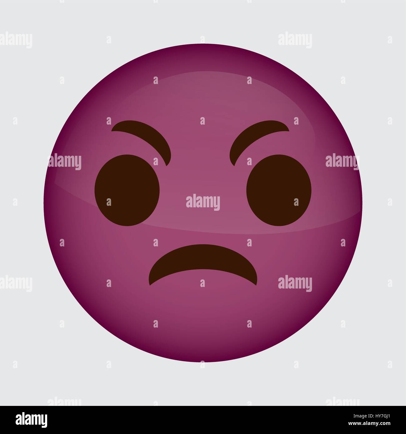 angry cartoon face over white background. colorful design. vector ...