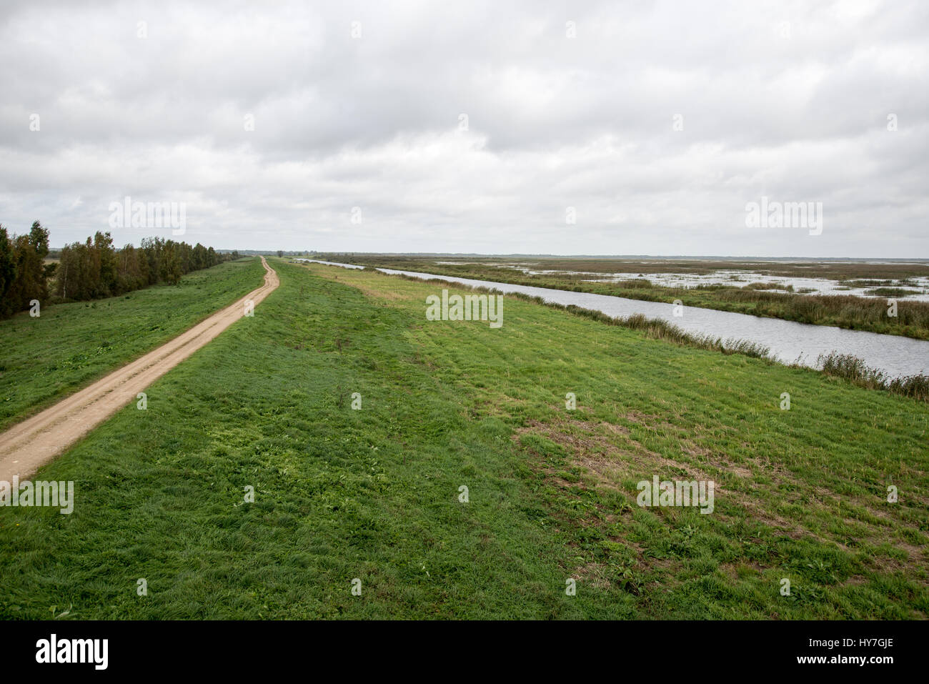 green fields aerial view from view tower in the country Stock Photo - Alamy