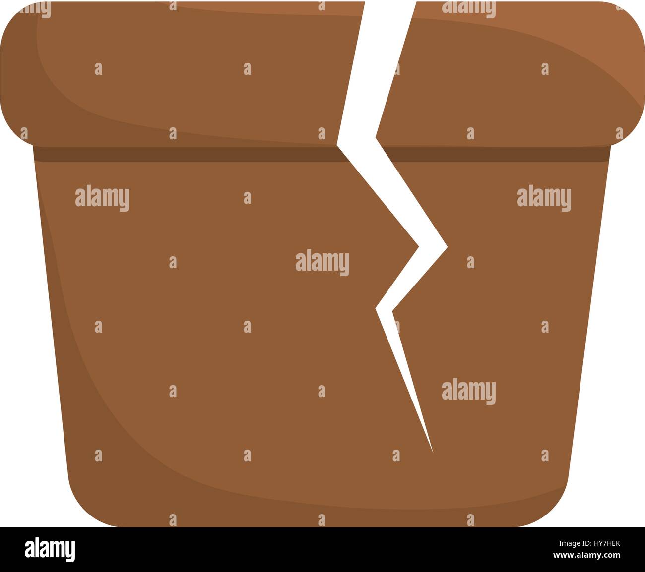 broken pot icon over white background. colorful design. vector ...