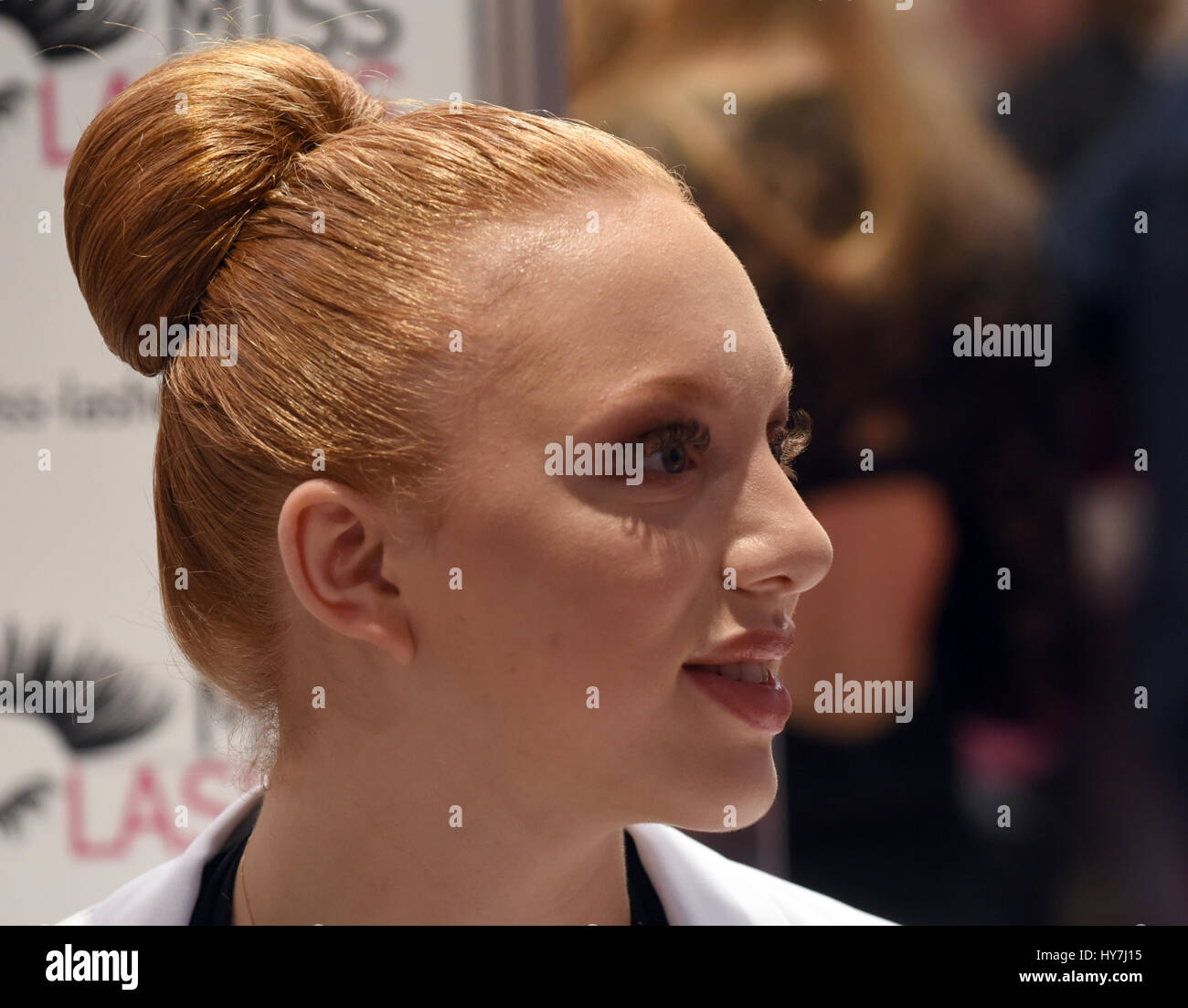Duesseldorf, Germany. 01st Apr, 2017. Model Anna Ermakova, daughter of ...