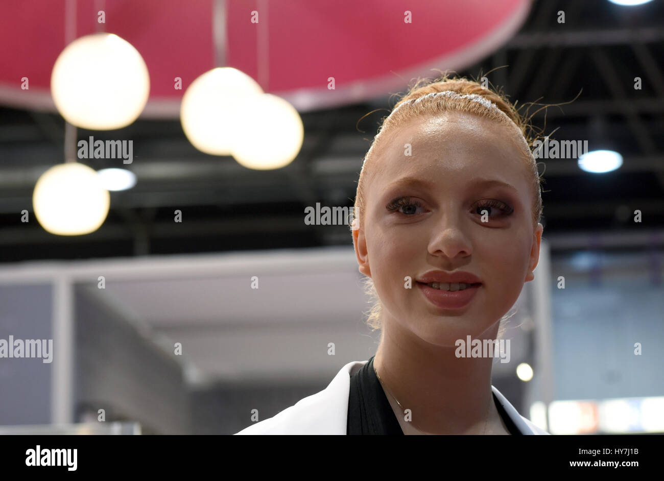 Duesseldorf, Germany. 01st Apr, 2017. Model Anna Ermakova, daughter of ...