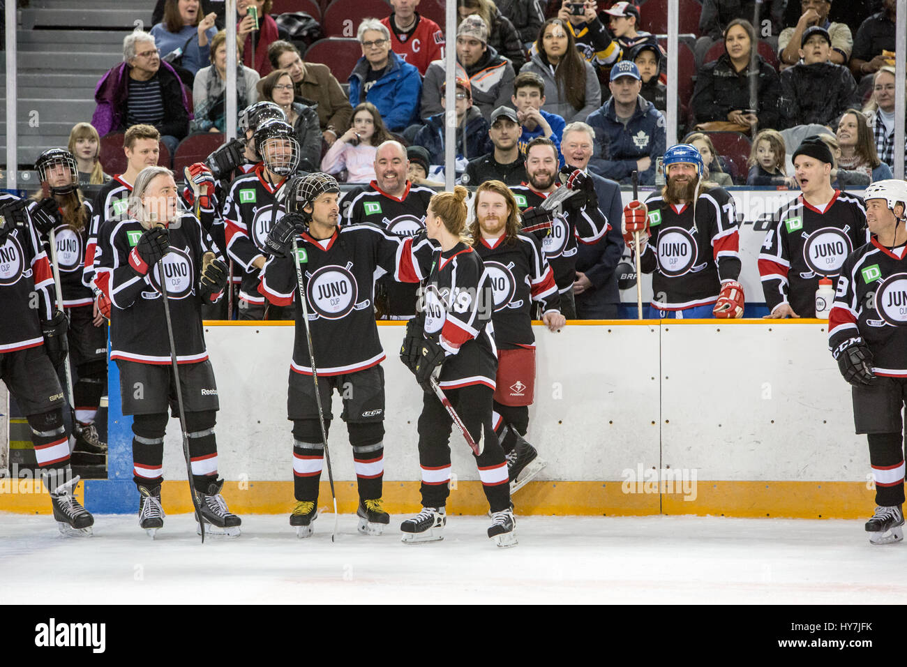 Ottawa, Canada. 31st Mar, 2017. Rockstars take on NHL alumni in the ...