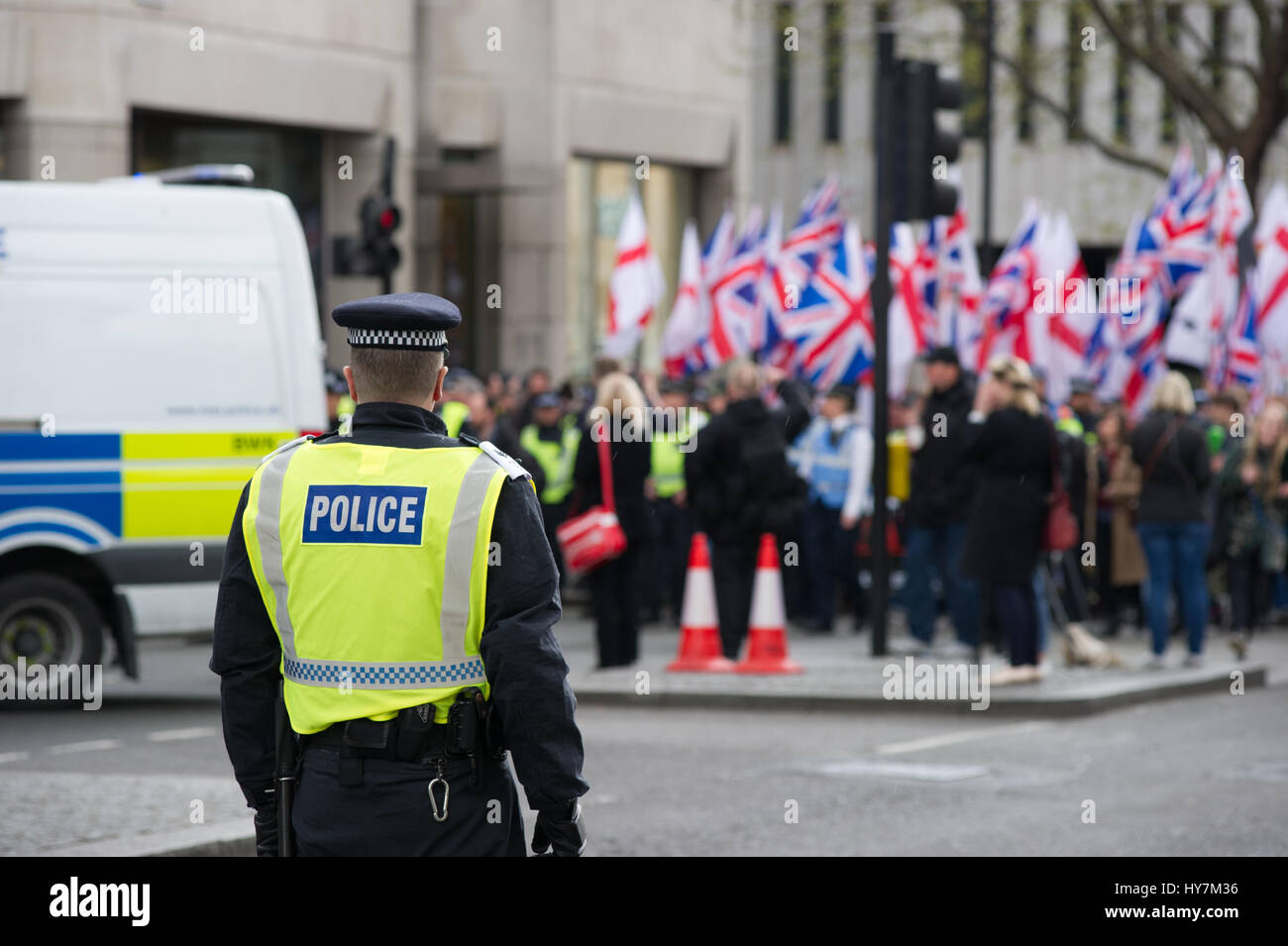London, UK. 1st April, 2017. The English Defence League (EDL) and ...