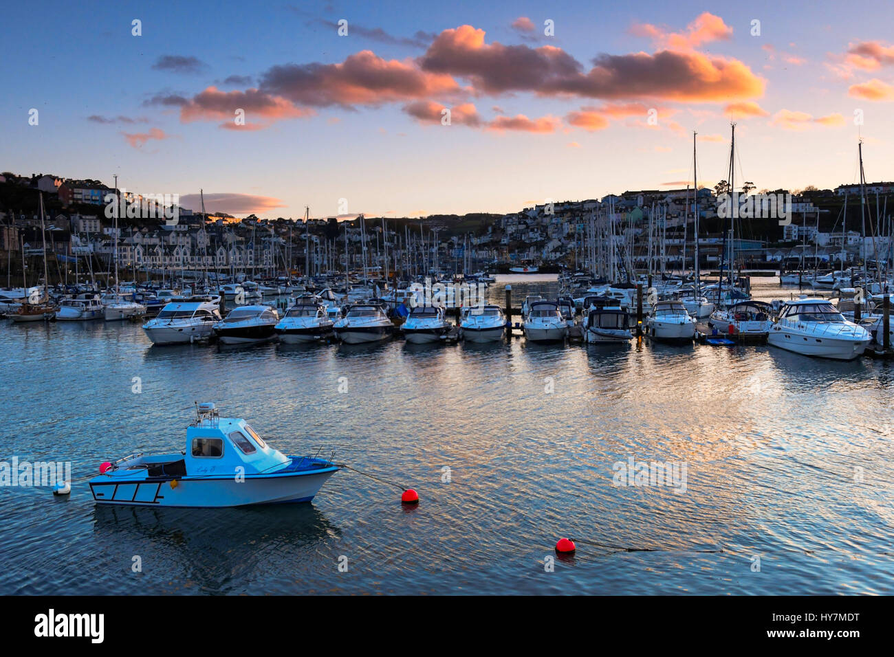 Brixham, Devon, UK. 1st April 2017. UK Weather. The clouds above the ...