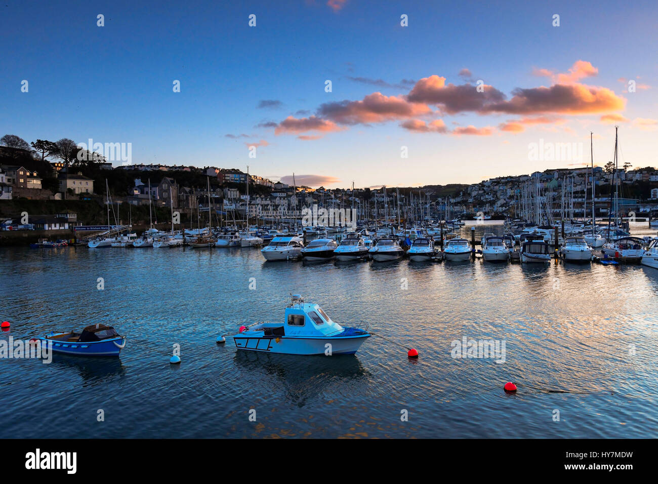 Brixham, Devon, UK. 1st April 2017. UK Weather. The clouds above the ...