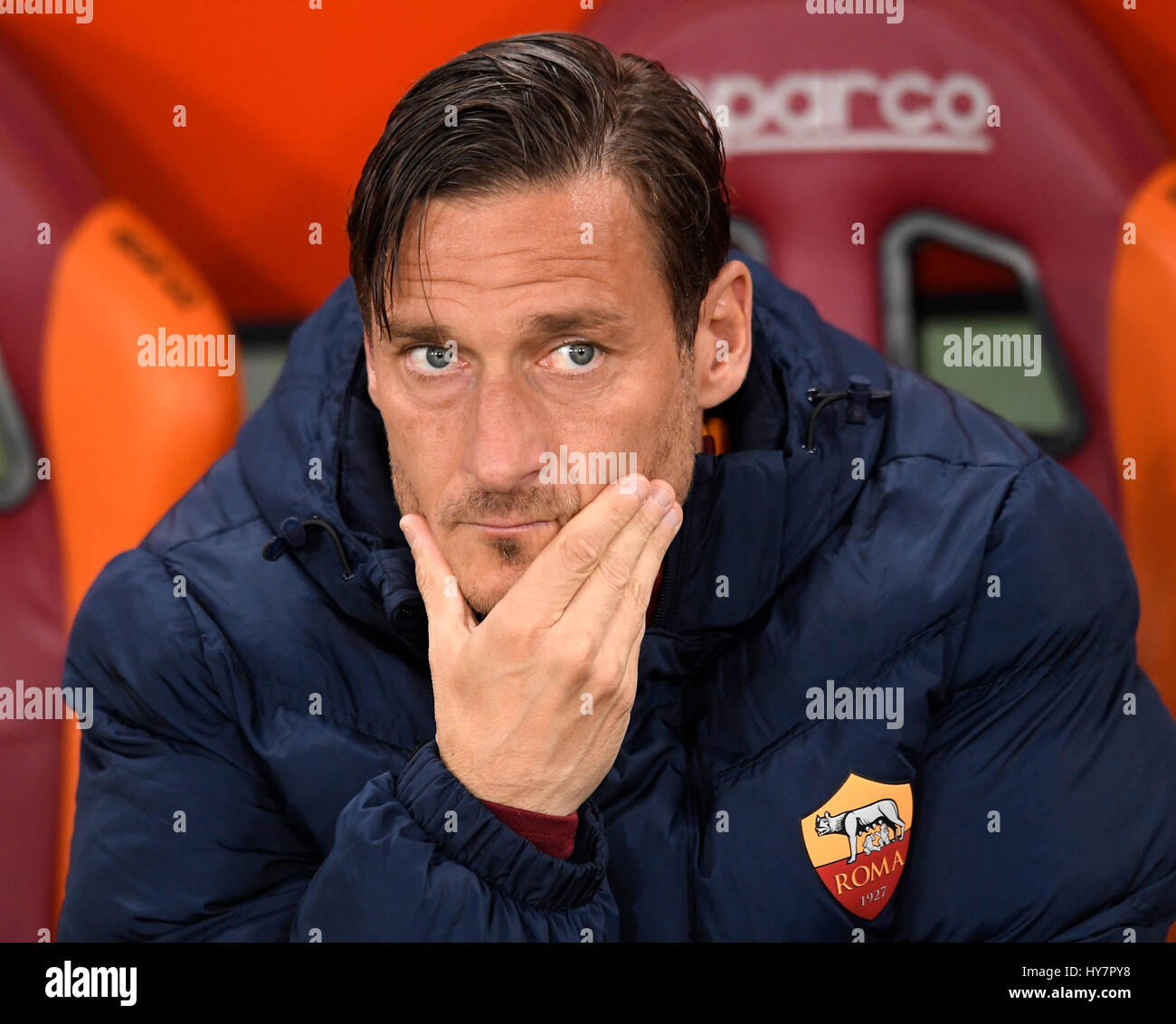 Roma francesco totti during match hi-res stock photography and images ...