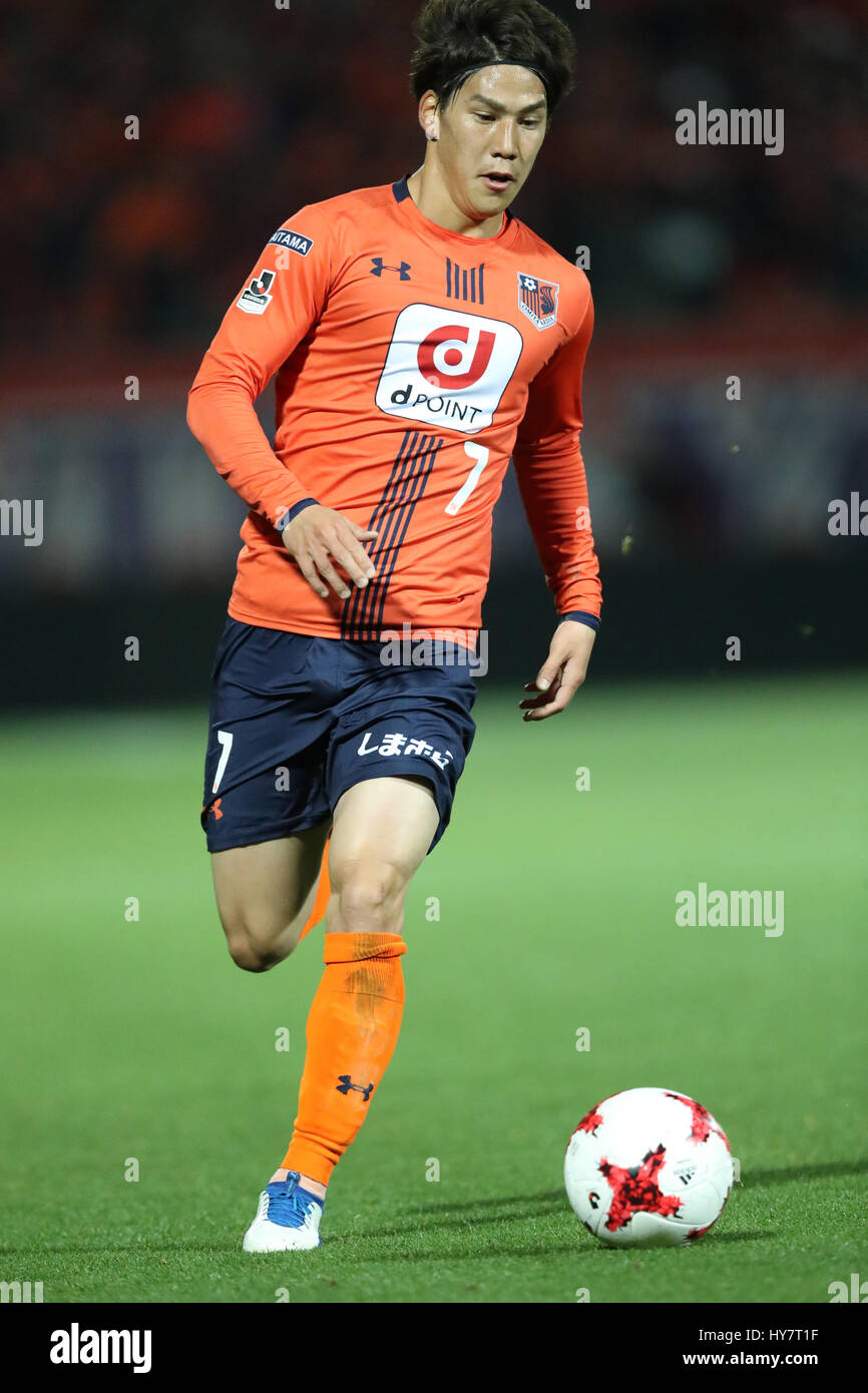 Saitama, Japan. 1st Apr, 2017. Ataru Esaka (Ardija) Football/Soccer ...