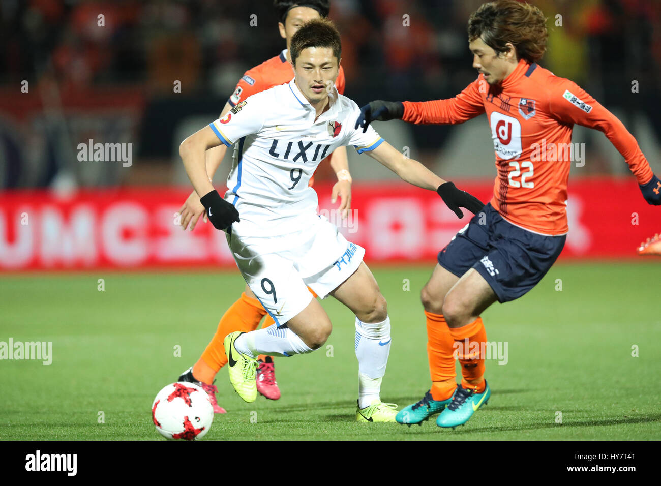 Saitama, Japan. 1st Apr, 2017. Yuma Suzuki (Antlers) Football/Soccer ...