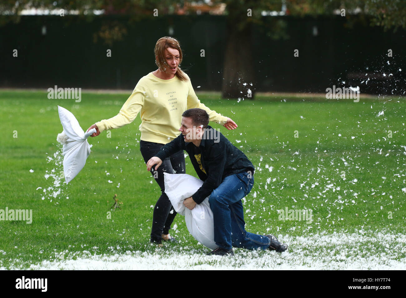 World Pillow Fight Day Stock Photos & World Pillow Fight Day Stock ...