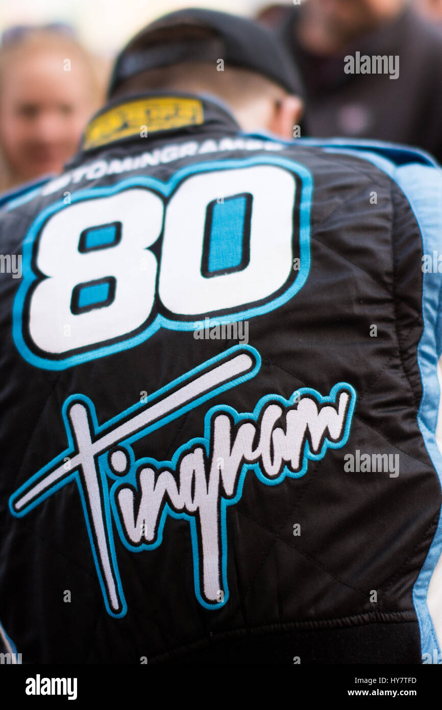 Fawkham, Longfield, UK. 2nd April, 2017. BTCC racing driver Tom Ingram ...