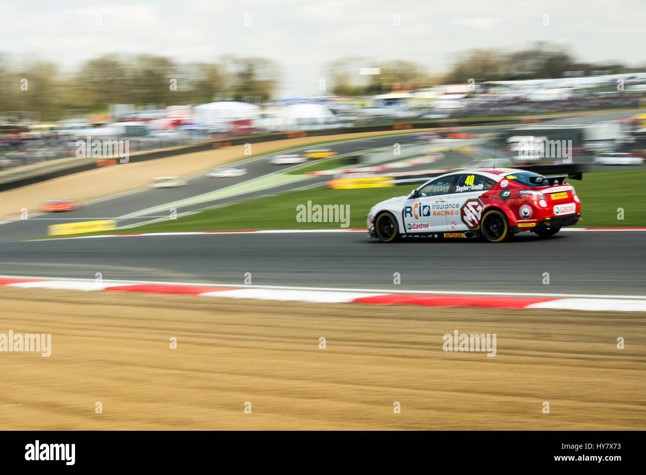 Fawkham, Longfield, UK. 2nd April, 2017. BTCC racing driver Aron Taylor ...