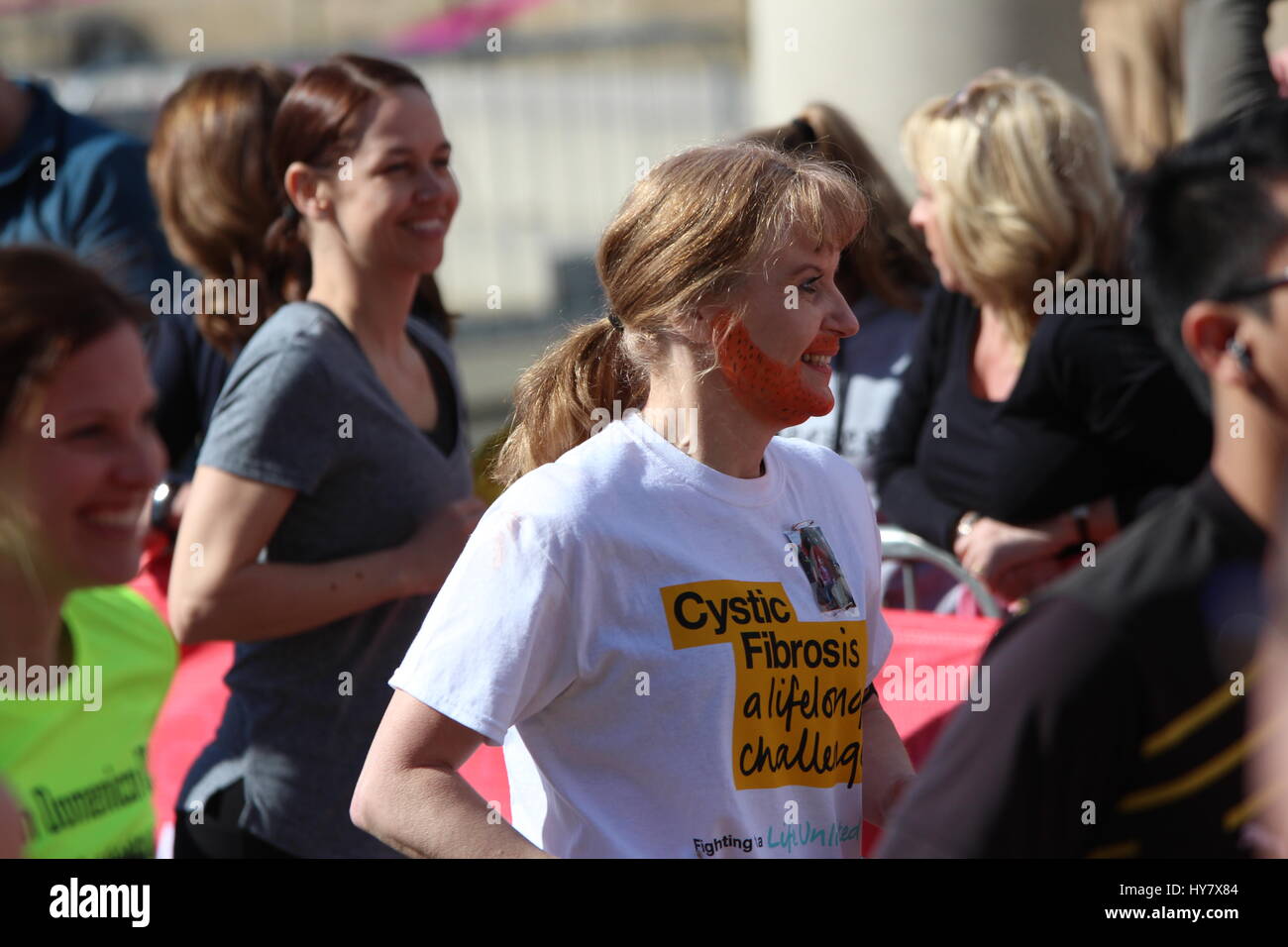 Cardiff, Wales. 2nd April 2017. Athletes take on the Cardiff Bay 10k ...