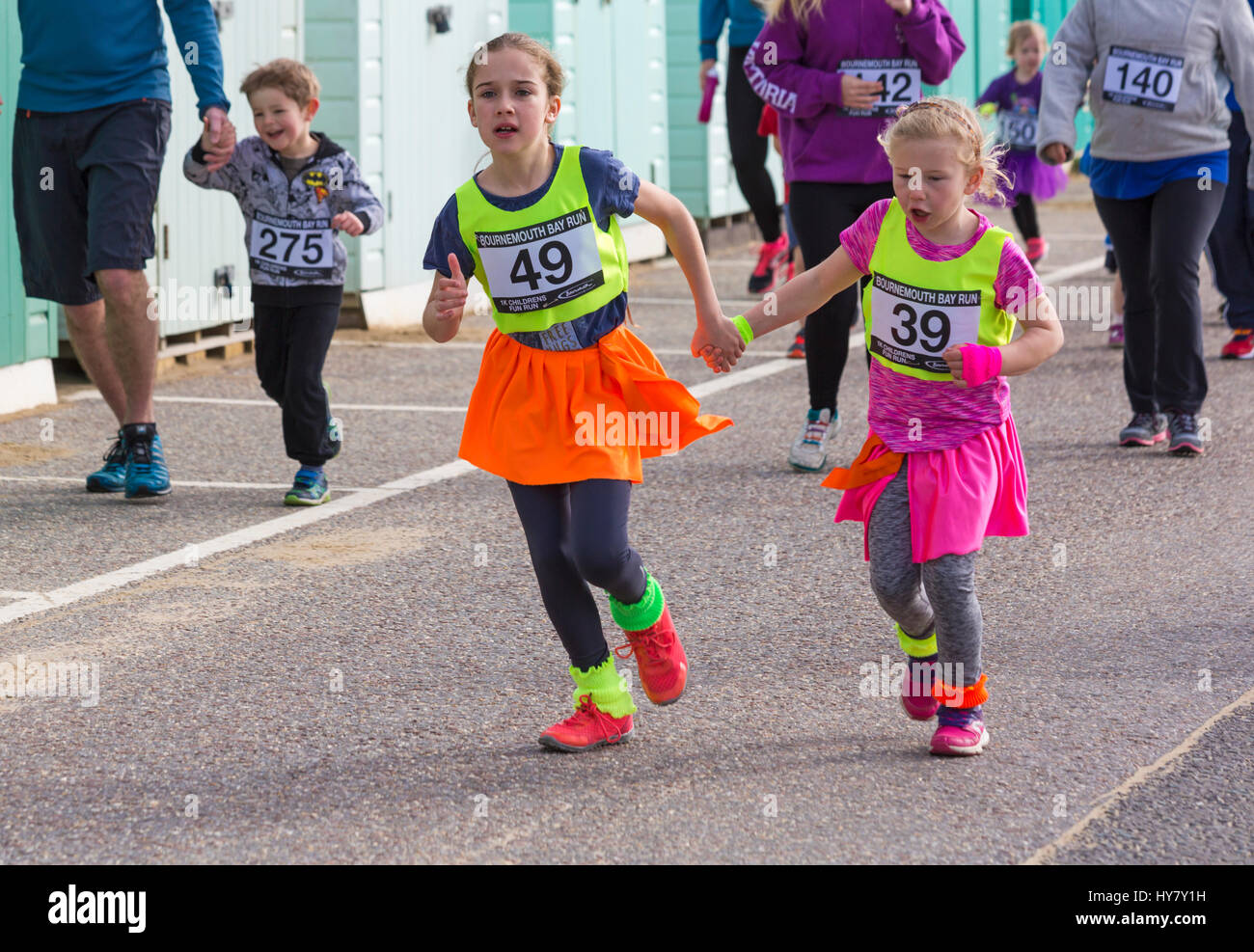 Bournemouth, Dorset, UK. 2nd Apr, 2017. Children and parents take part ...