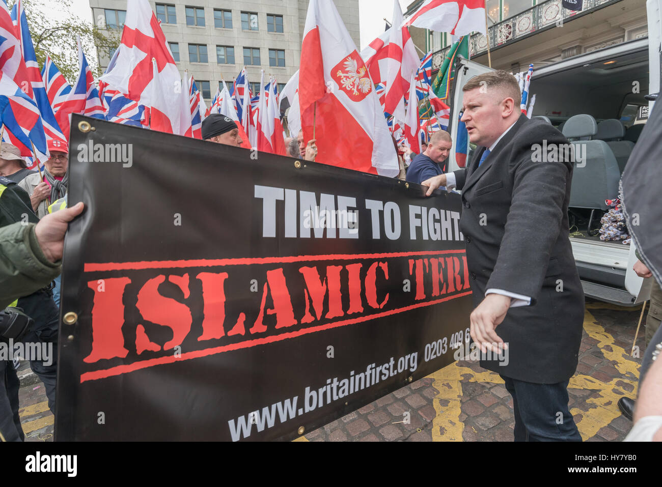 Britain first banner hi-res stock photography and images - Alamy
