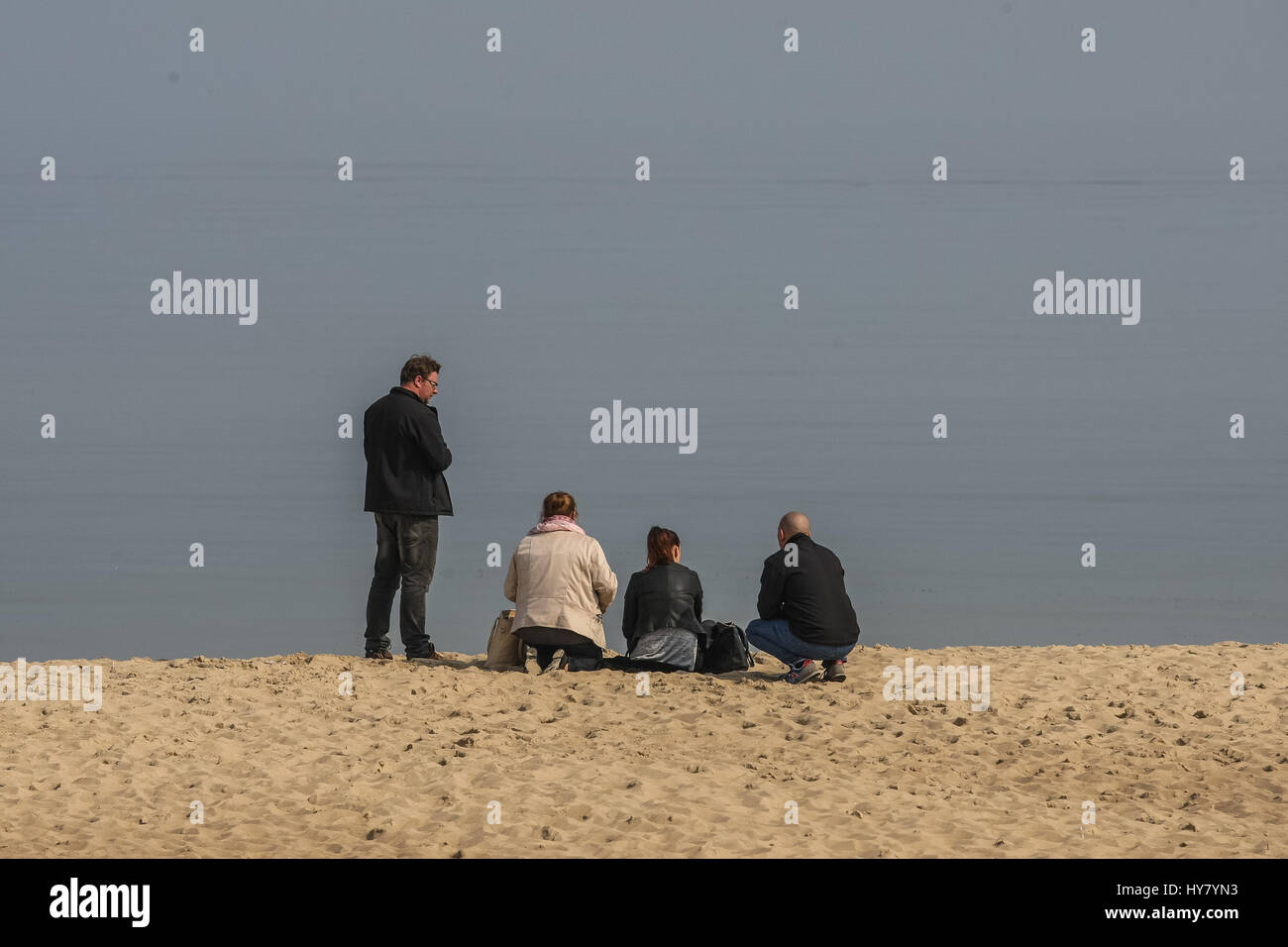 Gdansk, Poland. 02nd Apr, 2017. People enjoing warm weather, at the ...