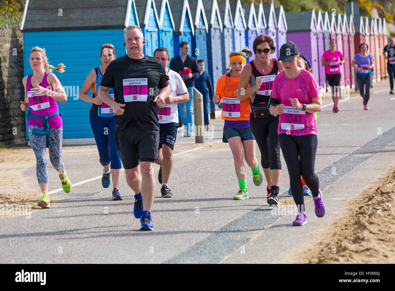 Bournemouth, Dorset, UK. 2nd Apr, 2017. Runners taking part in the 10k ...