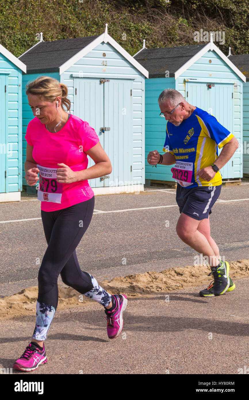 Bournemouth, Dorset, UK. 2nd Apr, 2017. Runners taking part in the 10k ...