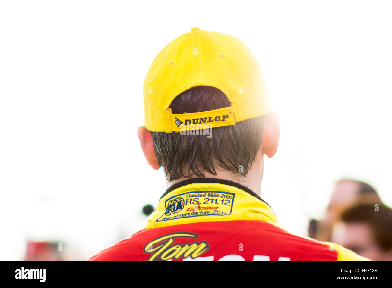 Fawkham, Longfield, UK. 2nd April, 2017. BTCC racing driver Tom Chilton ...