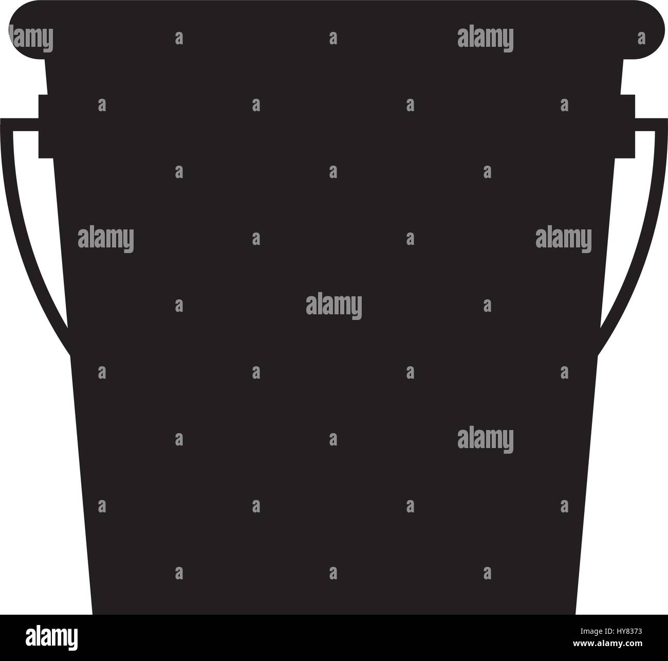 bucket icon over white background. vector illustration Stock Vector ...