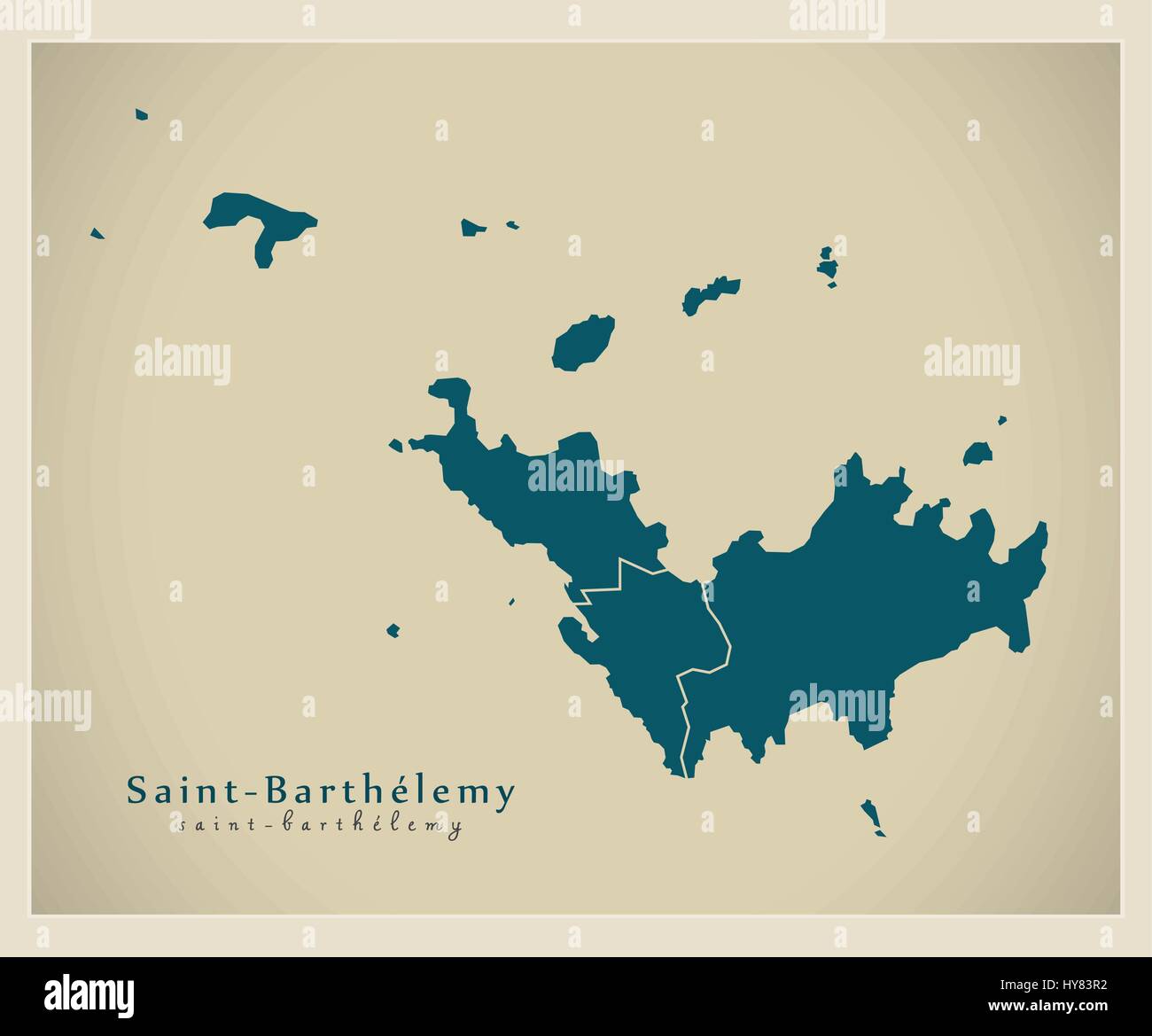 St barthelemy map hi-res stock photography and images - Alamy